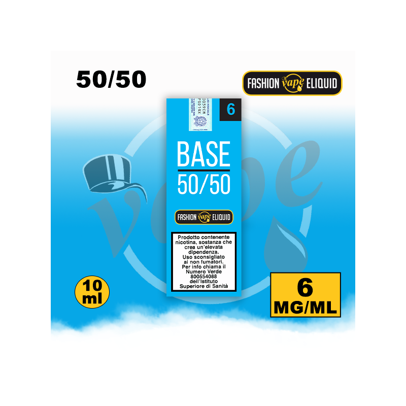 Base 50 50 Con Nicotina 6mg Per Sigaretta Elettronica